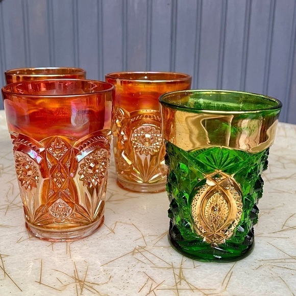 Antique | Dining | Antique Northwood Imperial Ohio Glass Eapg Tumblers ...